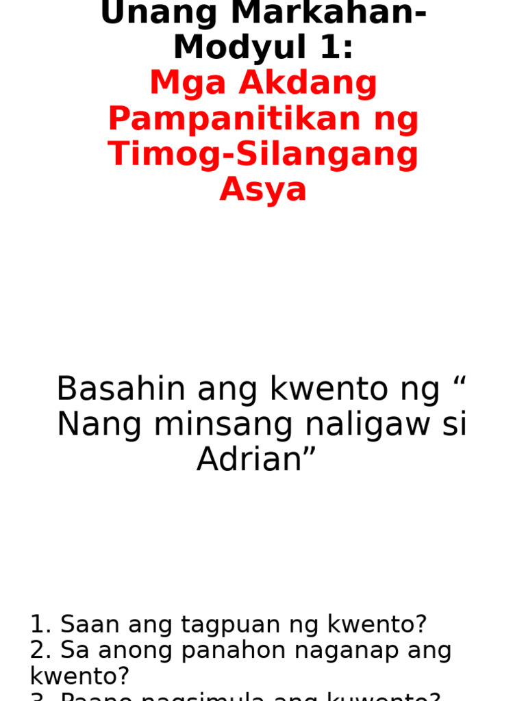 FILIPINO 9 Q1M1 | PDF
