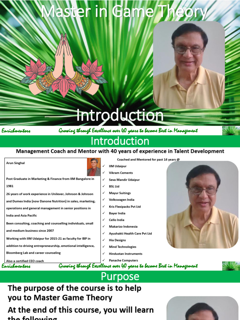 Game Theory-Introduction | PDF | Science | Career & Growth