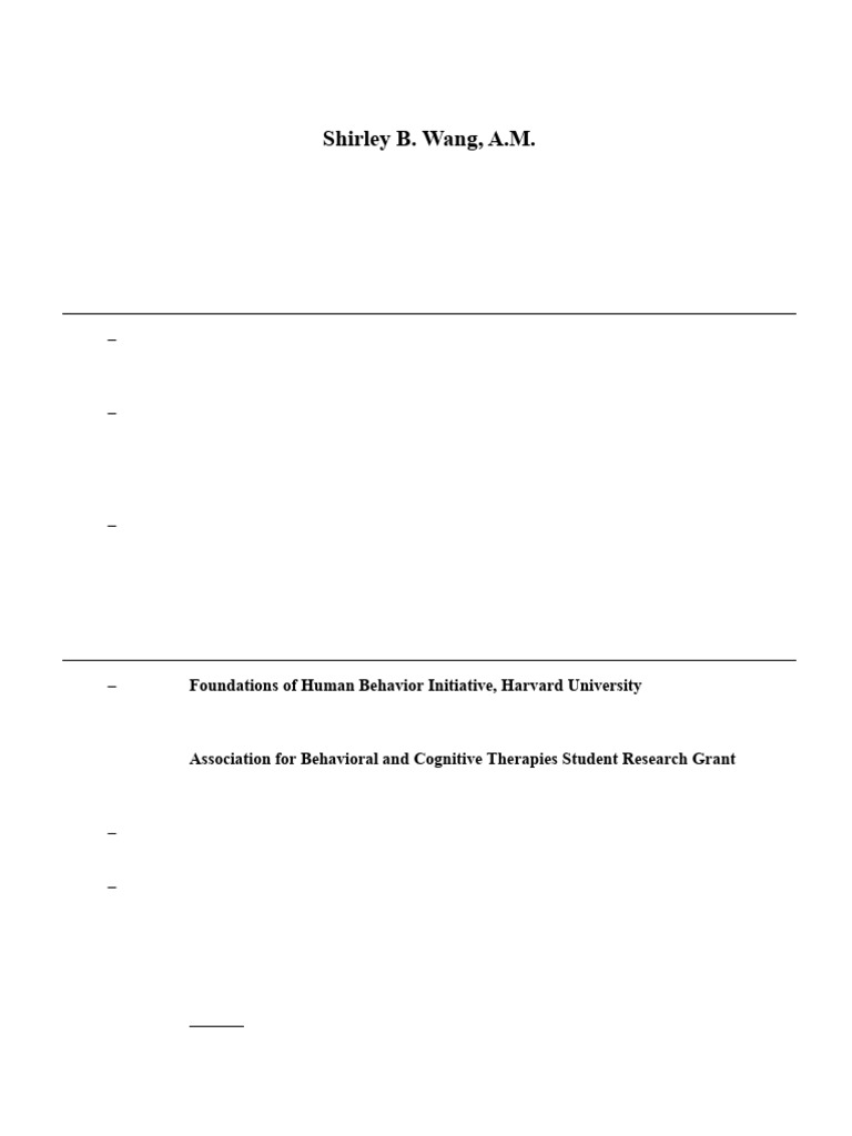 Shirley Wang CV | PDF