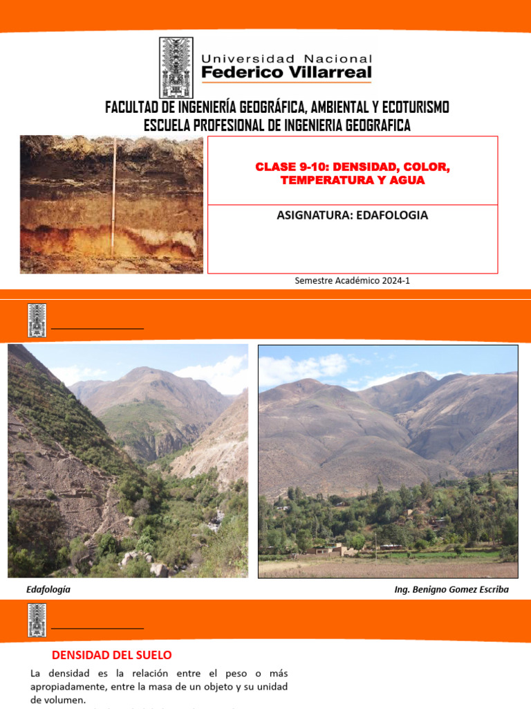 Edafologia. DENSIDAD, COLOR, AGUA-2024-1 | PDF