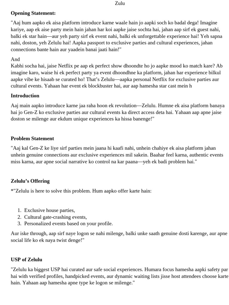 Zulu Script | PDF