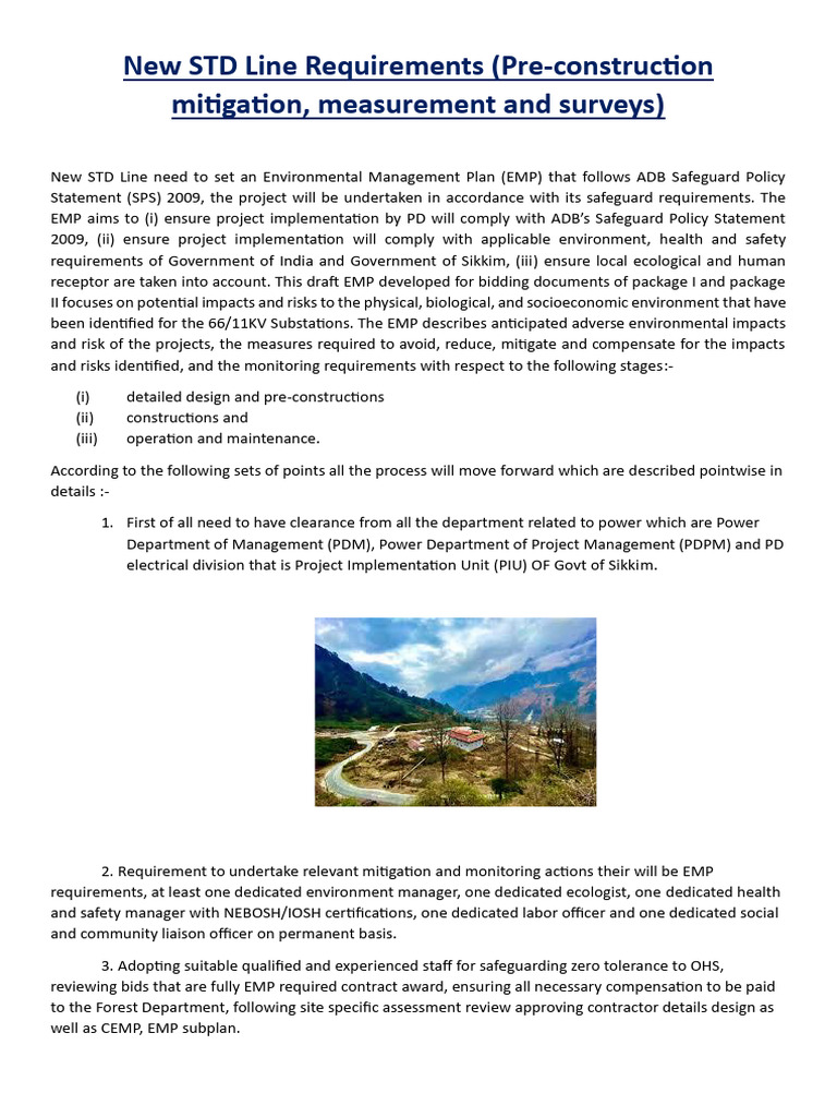 New STD Line Requirements | PDF