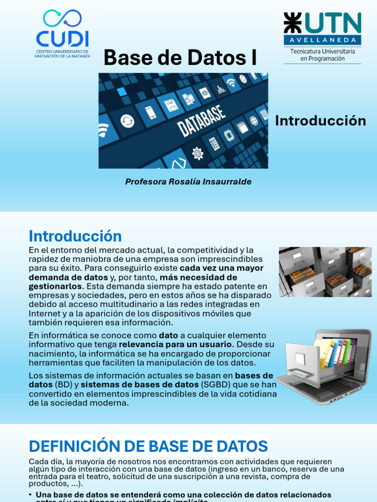 1.1 - Base de Datos I | PDF