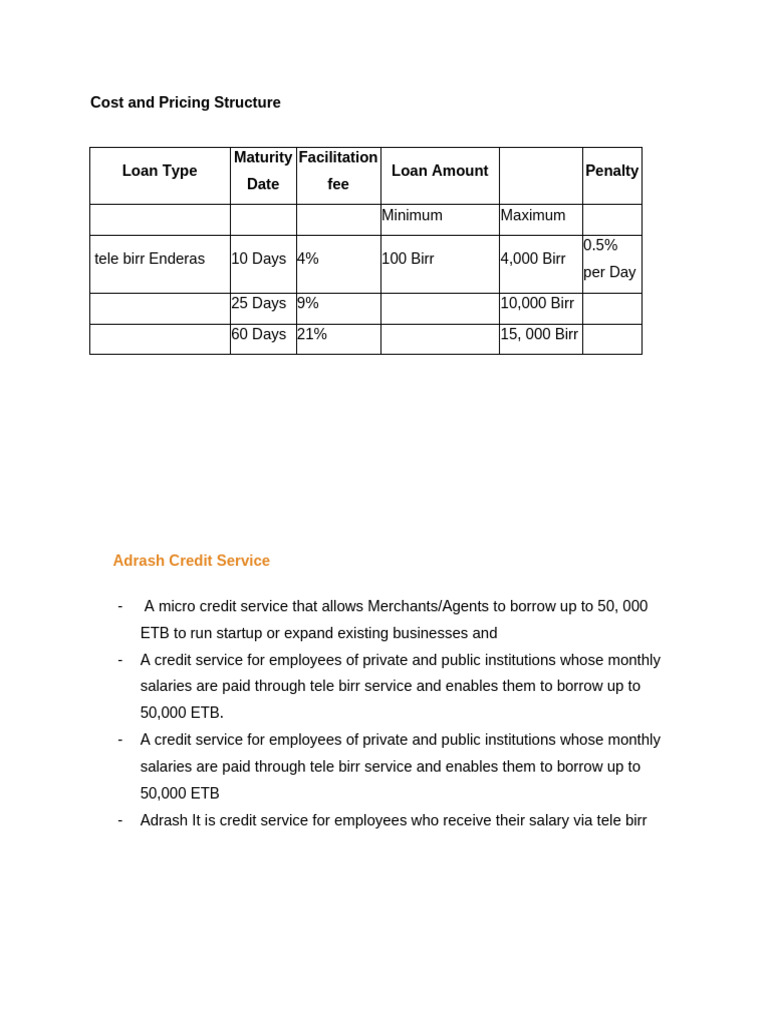 Cost and Pricing Structure Data | PDF
