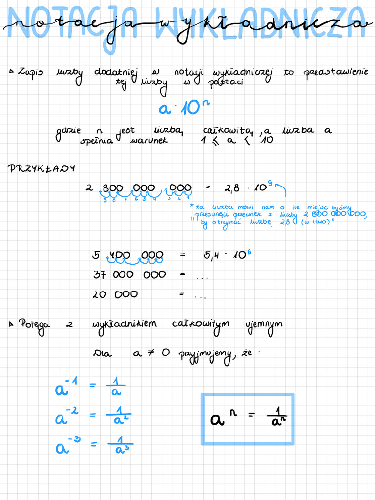 Notacja Wykładnicza | PDF