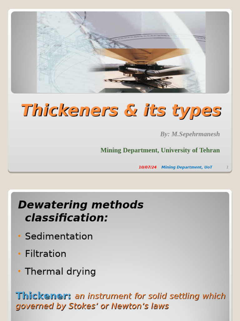 Thickeners & Its Types v97-2003 | PDF