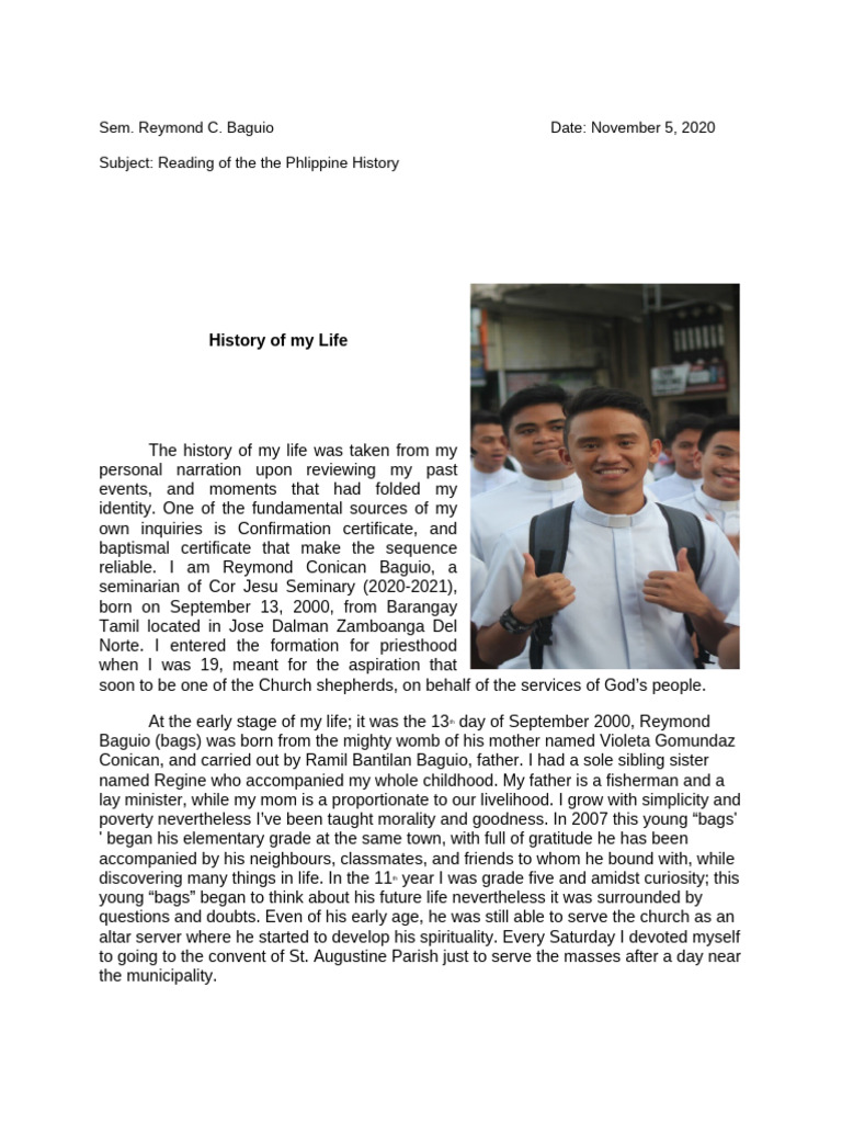 history of my life | PDF