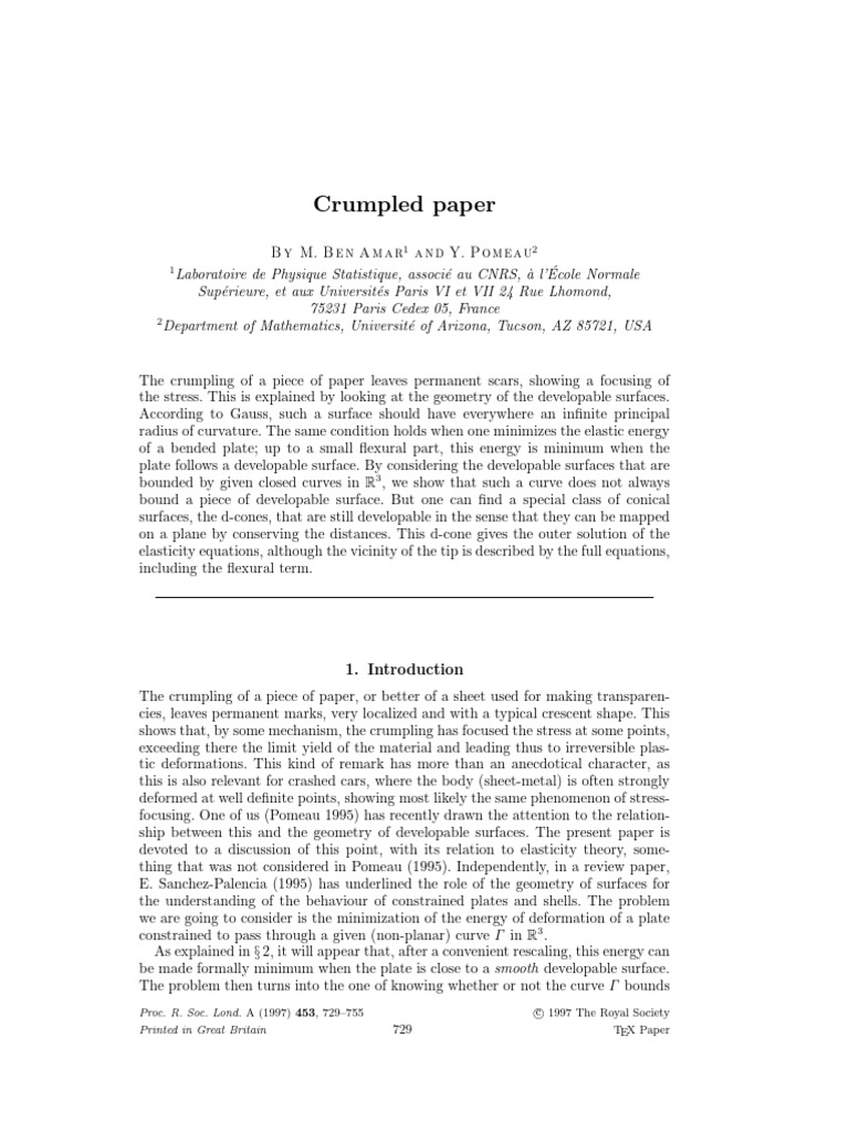 Crumpling | PDF