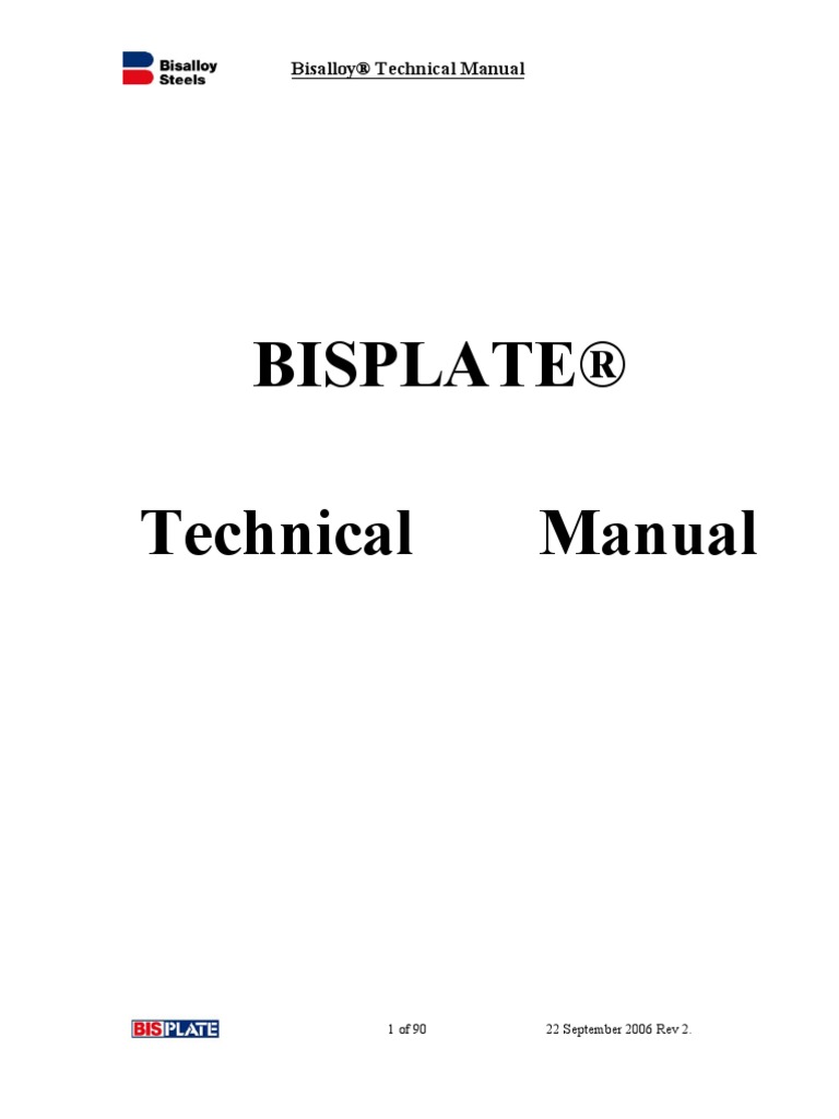 Bisalloy Bisplate Technical Manual | PDF | Steelmaking | Structural Steel