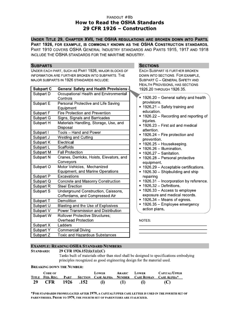 Osha 1 How to Read Osha Standerd | PDF