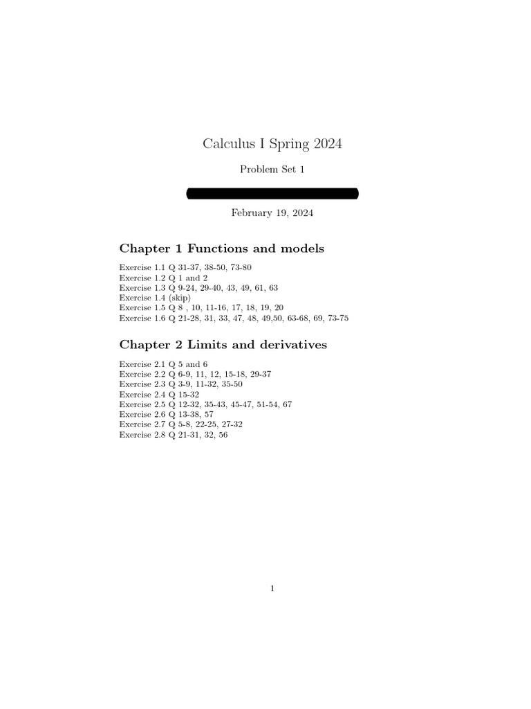 Problemset1 - 1 | PDF