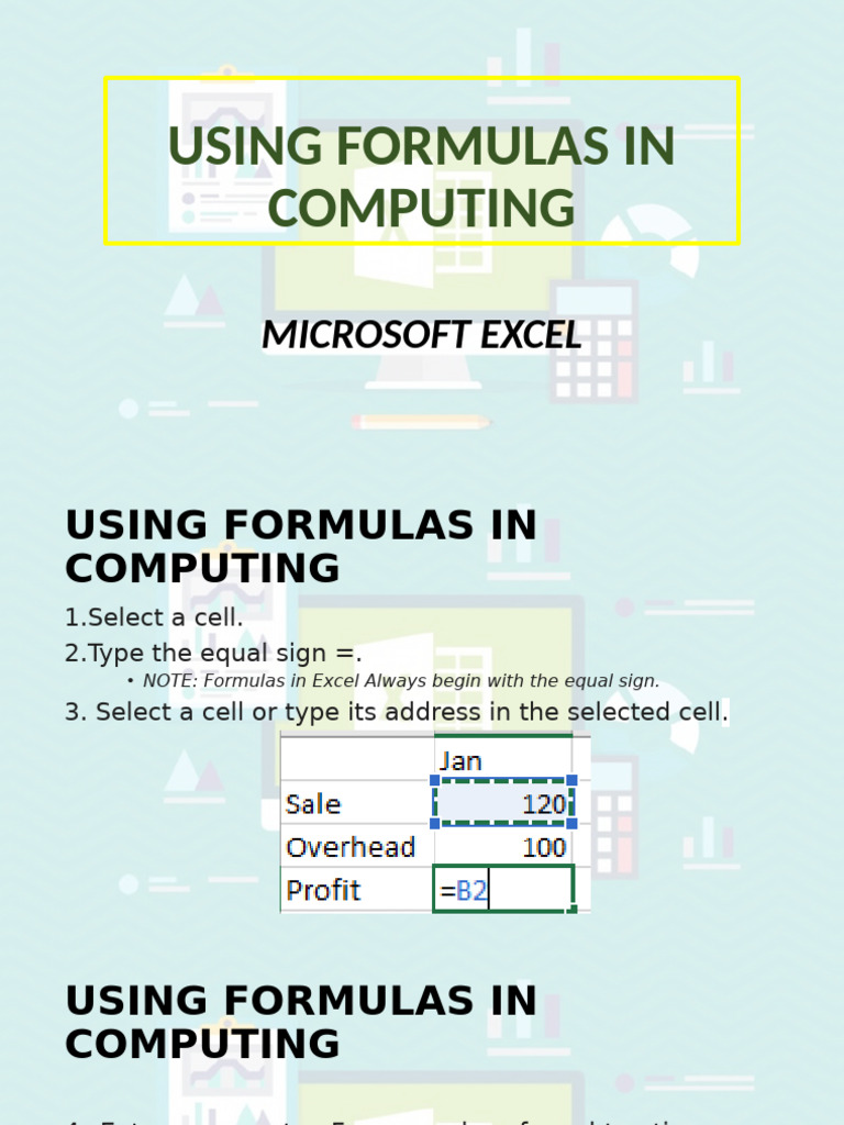 Using Formulas in Computing | PDF | Computers