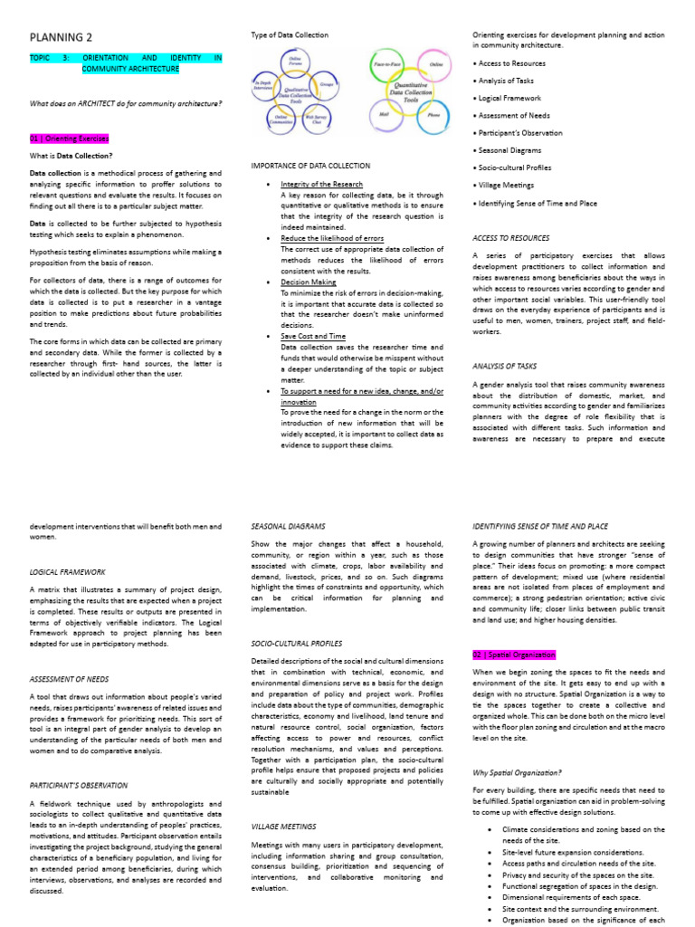 Planning 2 Midterms Reviewer Topic 3 | PDF