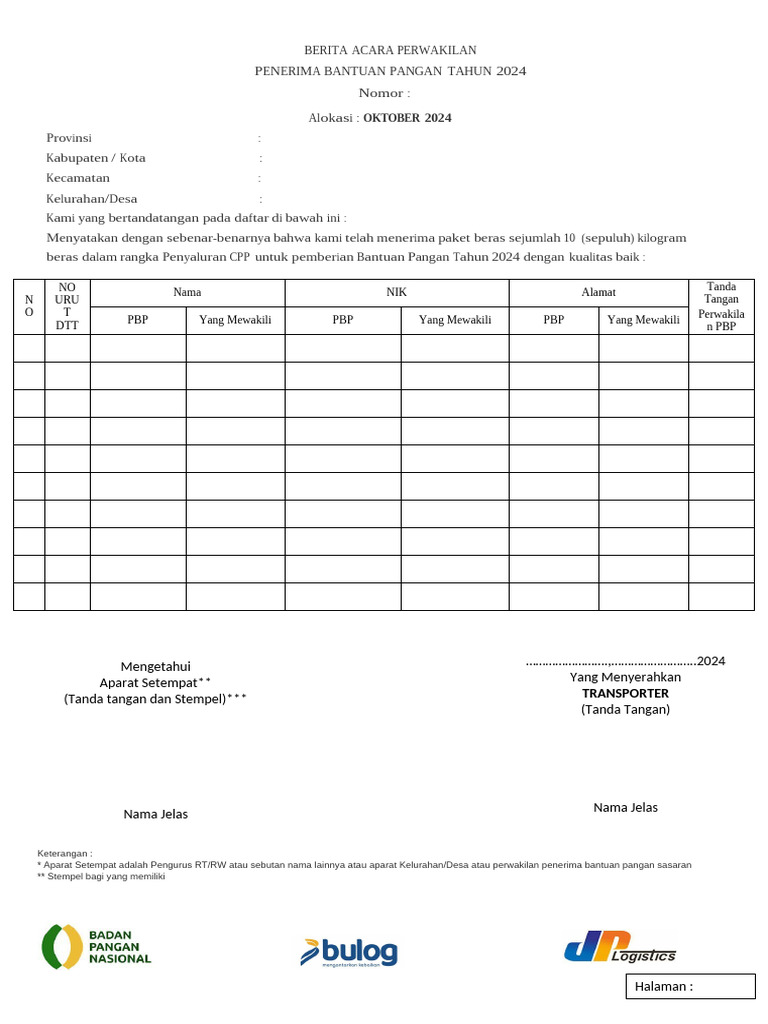 Format Word Bast Perwakilan Potrait | PDF