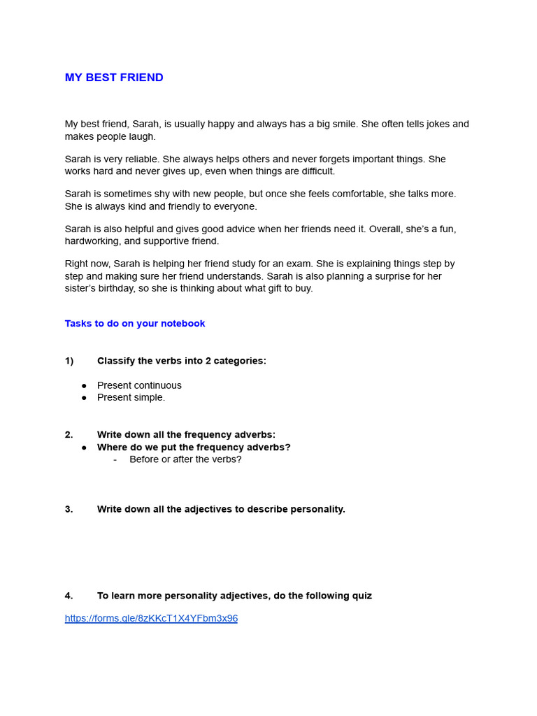 My Best Friend | PDF