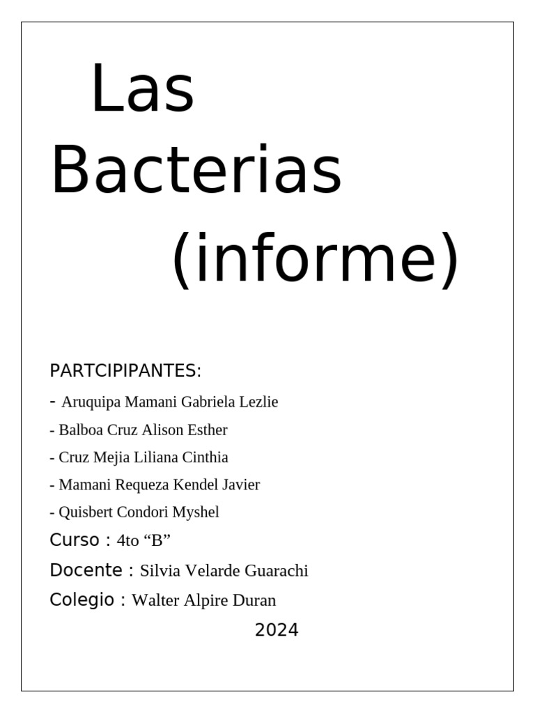 Las Bacterias | PDF