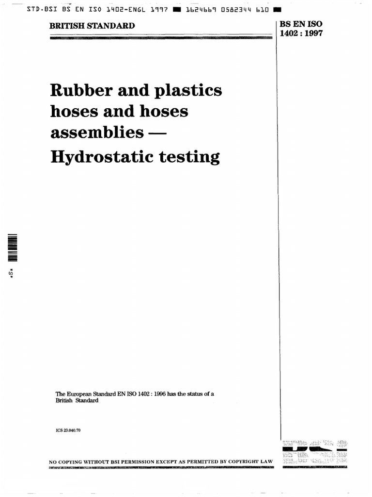 BS en Iso 1402-1997 | PDF