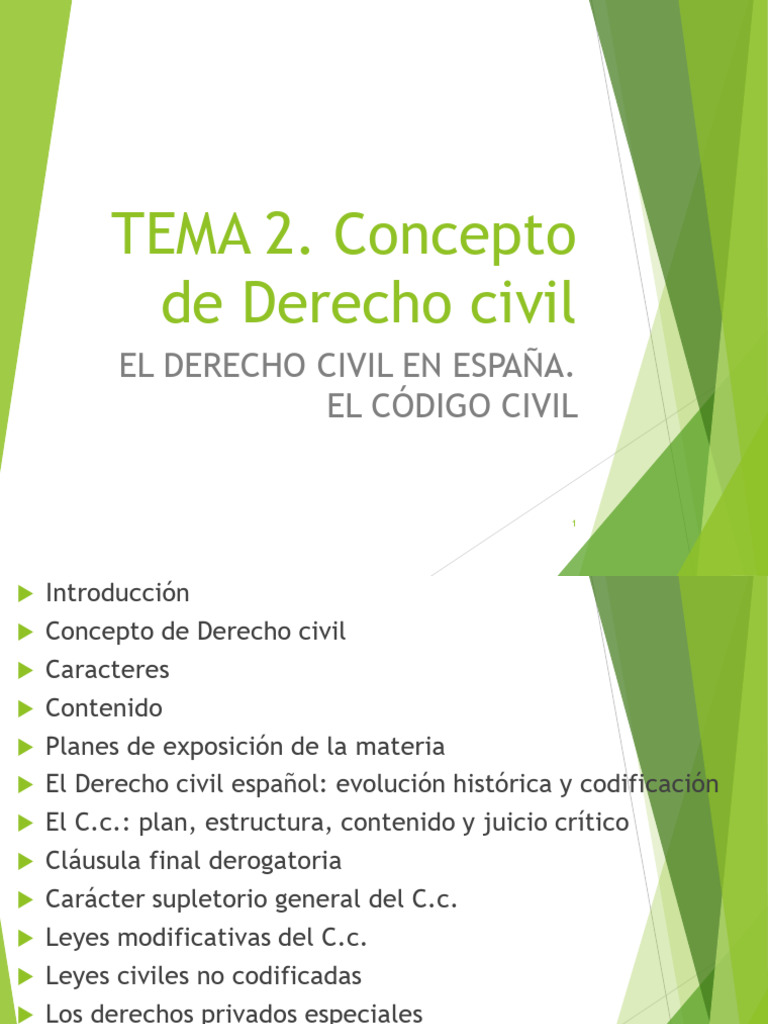 TEMA 2 - Derecho Civil | PDF