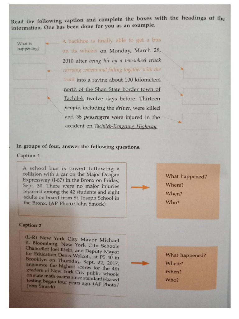 Captions Task 2 | PDF