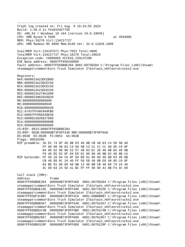 Game Crash Fix | PDF