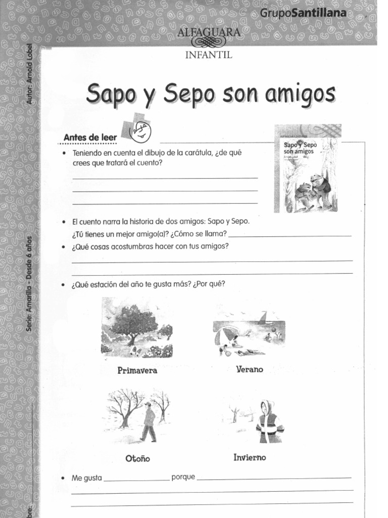 Sapo y Sepo Son Amigos | PDF