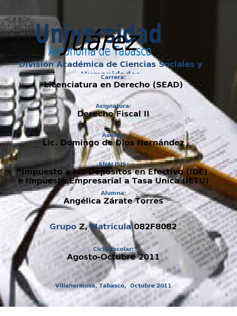 Analisis Del Ide y Del Ietu | PDF | Impuestos | Impuesto sobre la renta