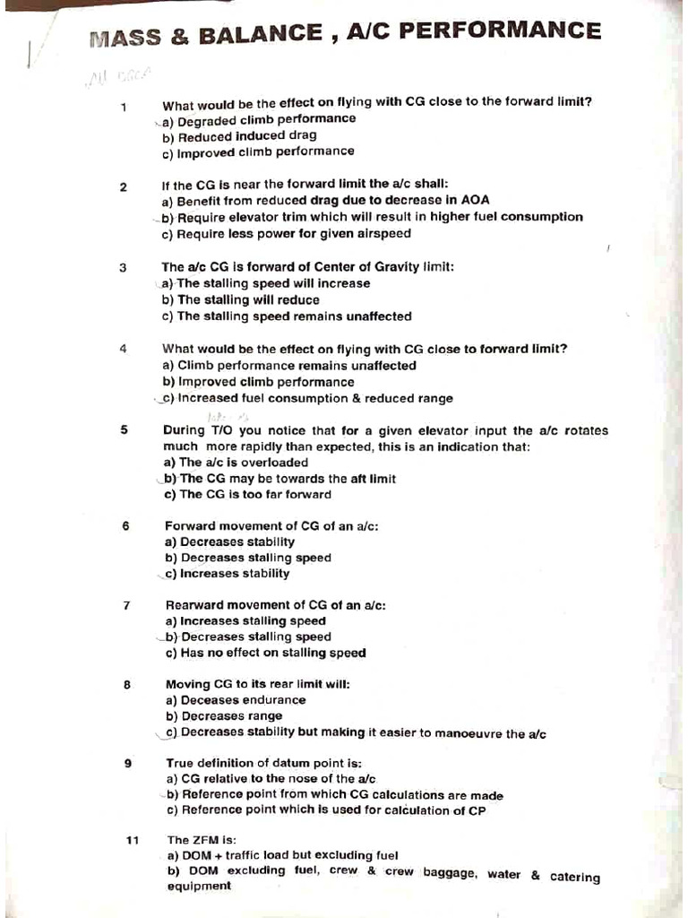 Mass and Balance | PDF
