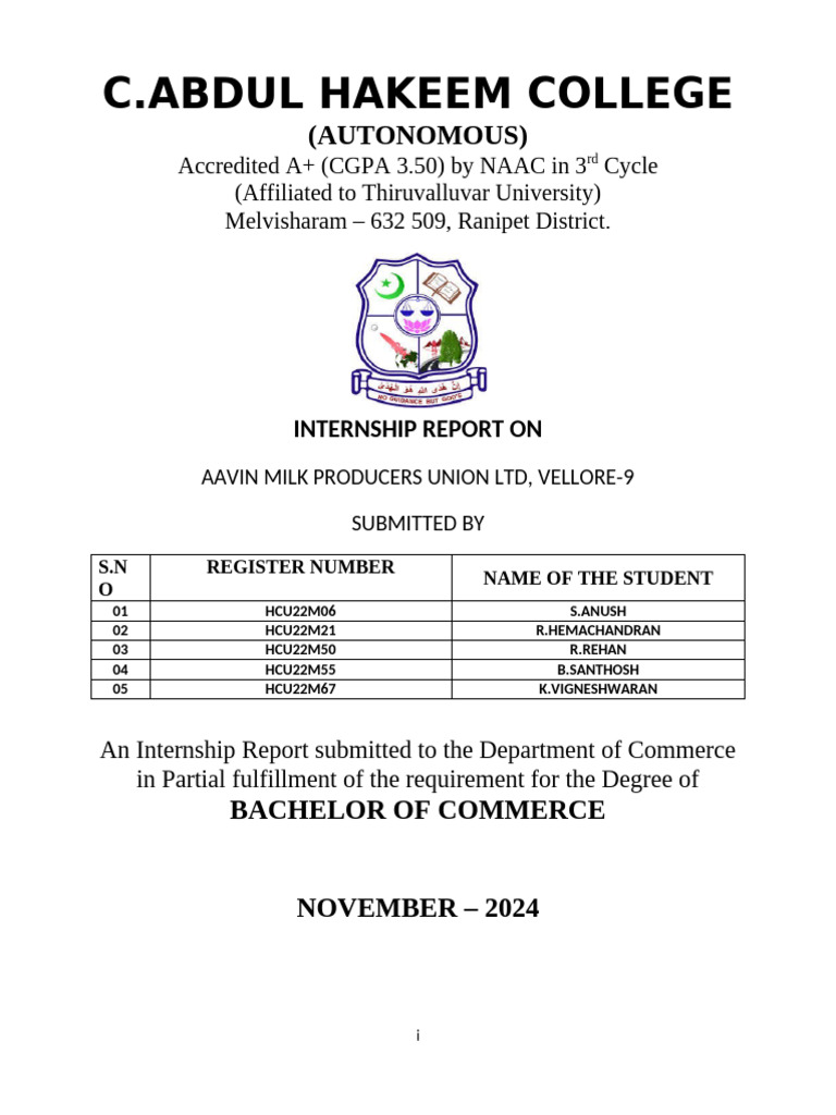 Internship First Page-1 | PDF