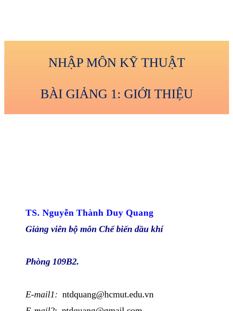 Bai Giang 1 - Gioi Thieu - New | PDF