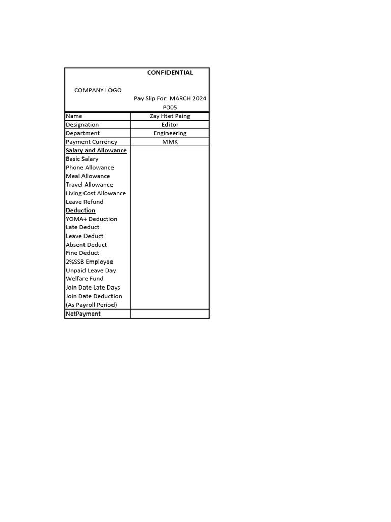 Payslip Sample | PDF