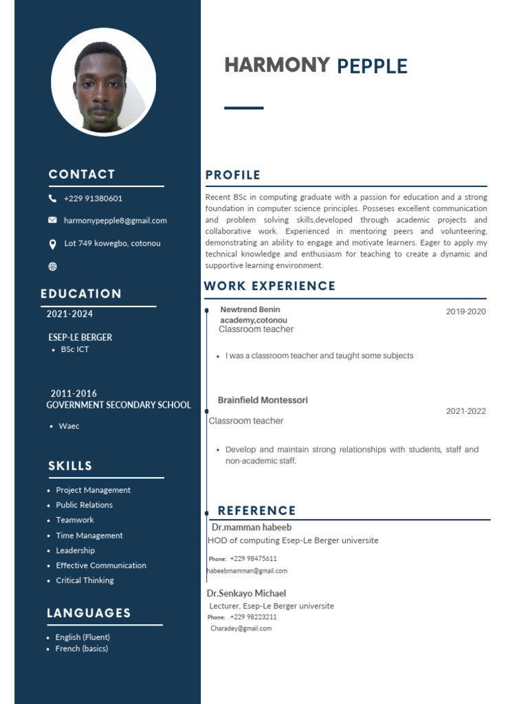 Blue Simple Professional CV Resume | PDF