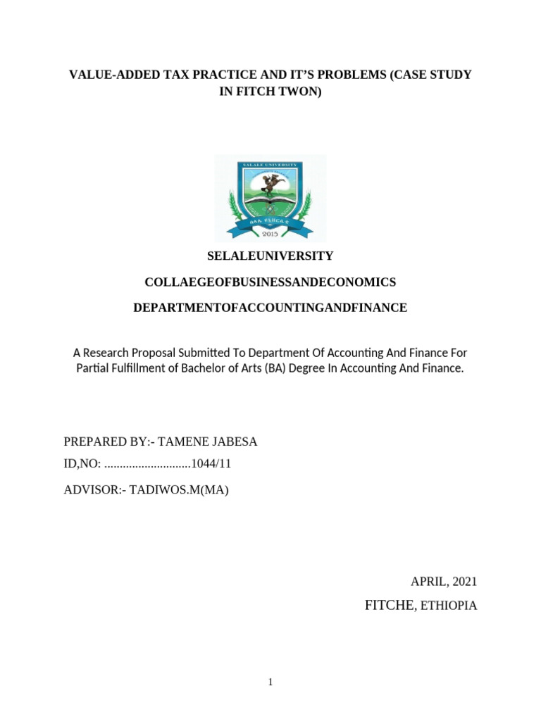 TAMENE FINAL PROPOSAL | PDF