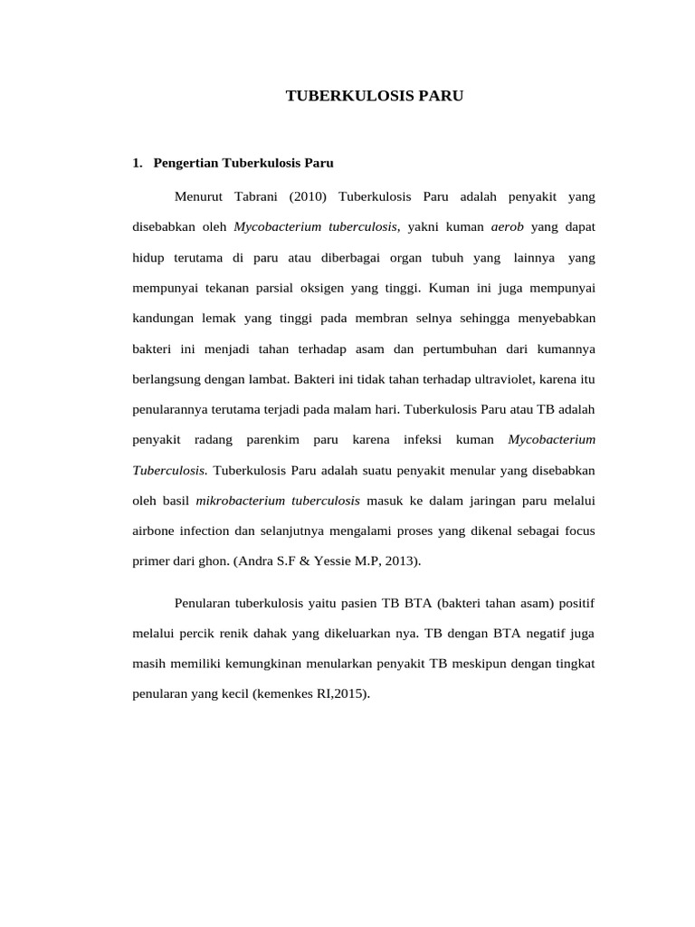TUBERKULOSIS PARU | PDF
