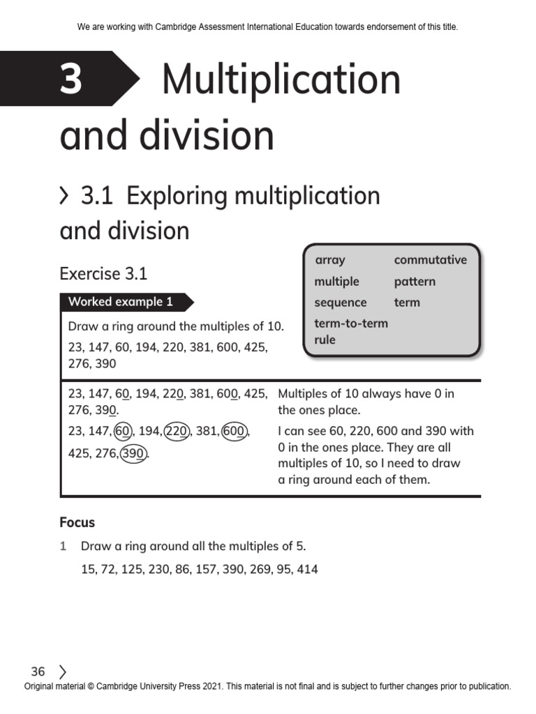 Unit 3 - Mathematics - Stage 3 - Workbook | PDF