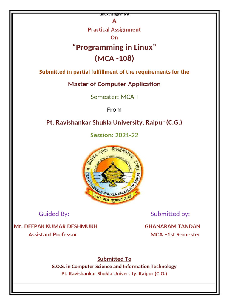 Programming in Linus | PDF