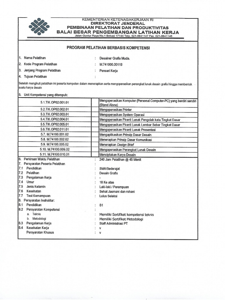 Program Pelatihan | PDF