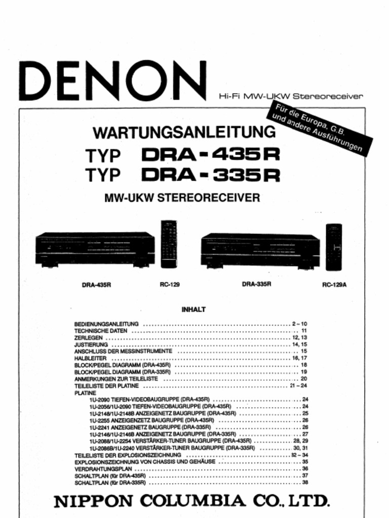 Denon DRA-335R 435R | PDF