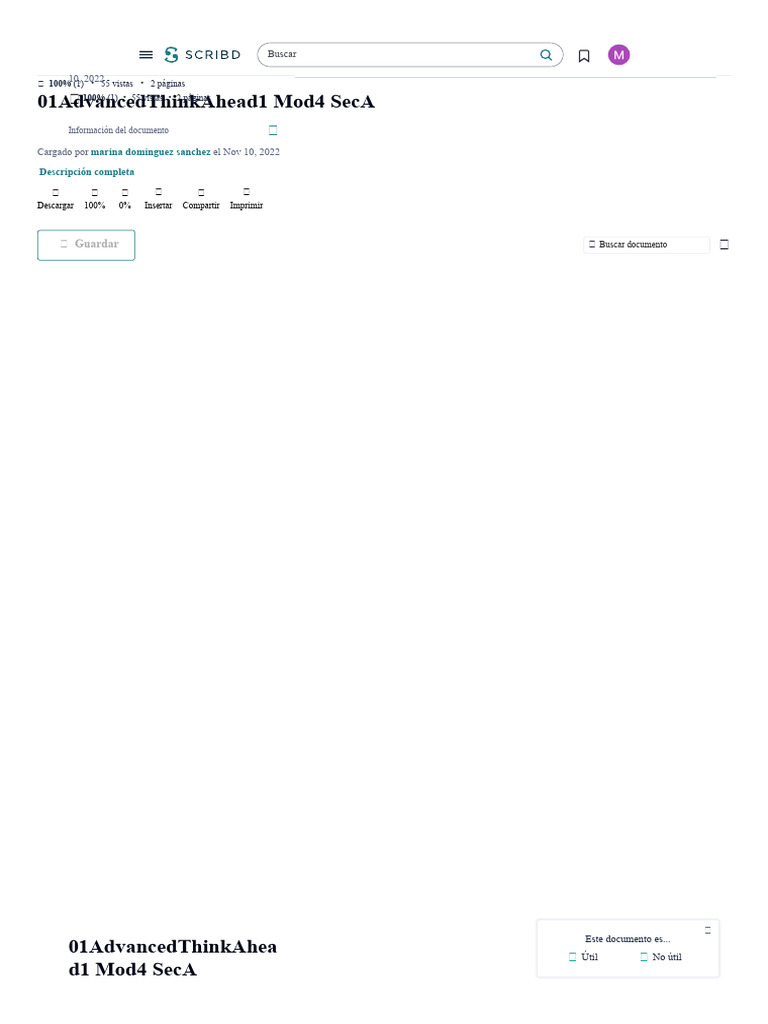 01AdvancedThinkAhead1 Mod4 SecA - PDF | PDF