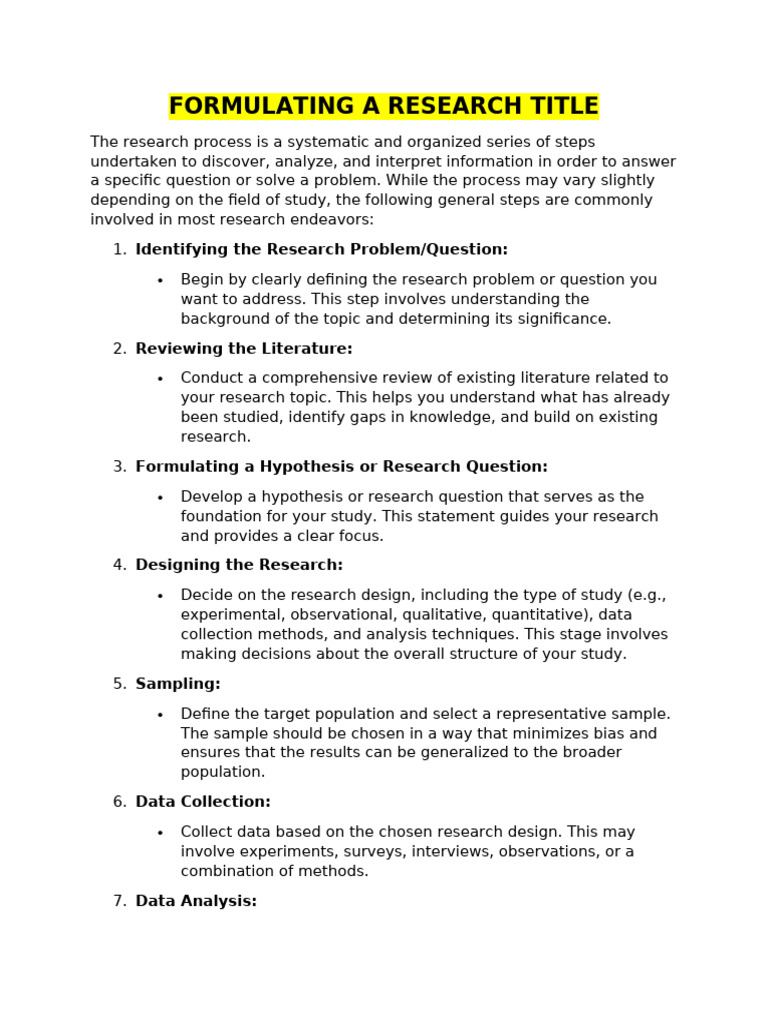 Formulating research title | PDF