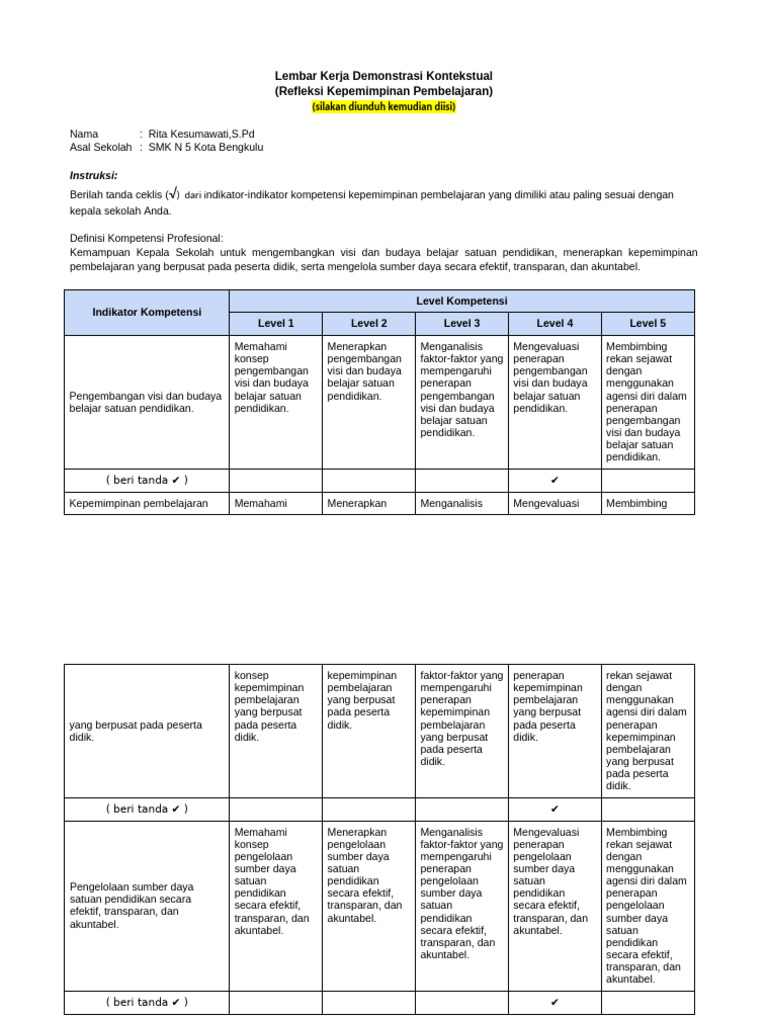 LK DK Refleksi Leadership - 2024 | PDF | Career & Growth | Business