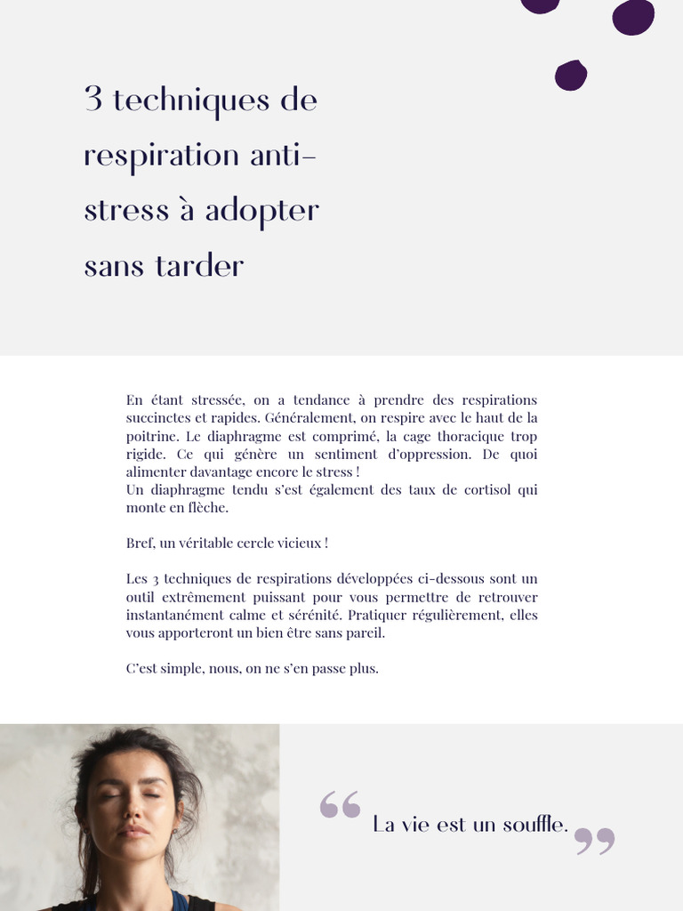 Serenity Mind 3 Techniques de Respiration Anti Stress A Adopter Sans ...