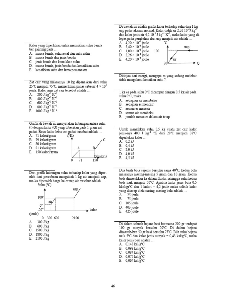 12.lat Soal Kalor Dan Perubahannya | PDF