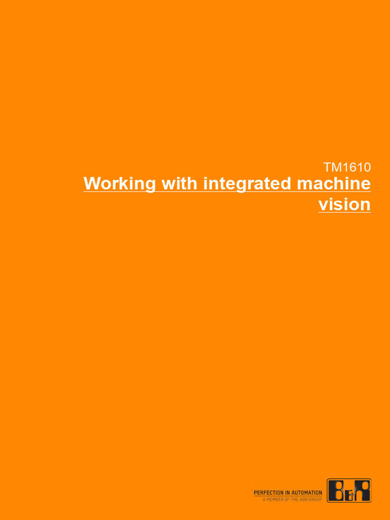 TM1610TRE.491-ENG - Working With Integrated Machine Vision - V2001 | PDF