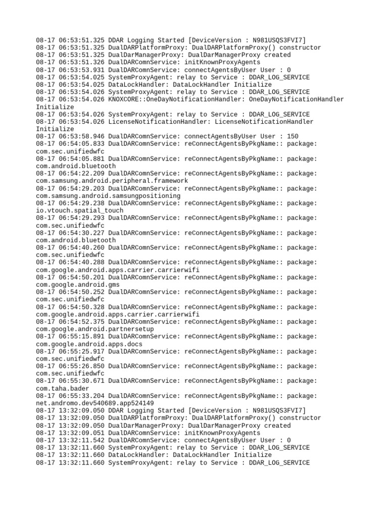Ddar FW Log | PDF