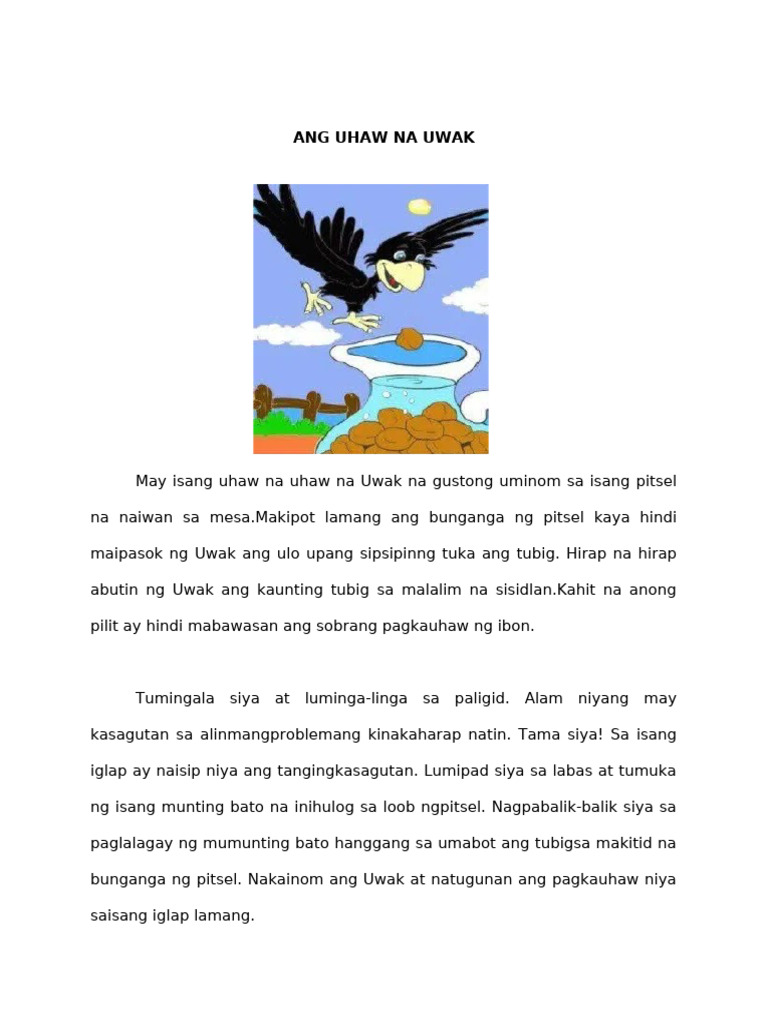Ang Uhaw Na Uwak | PDF