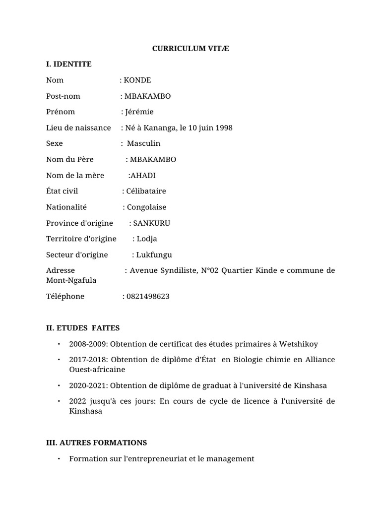 CV 23 | PDF