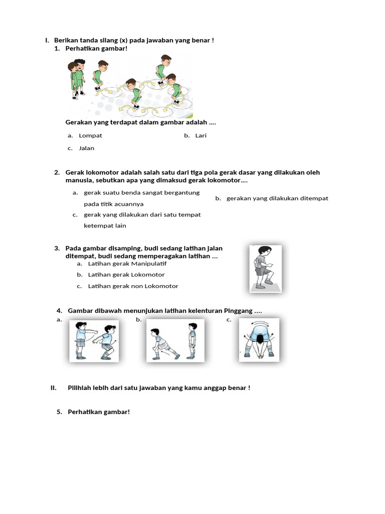 Soal PAS PJOK Kls 2 | PDF