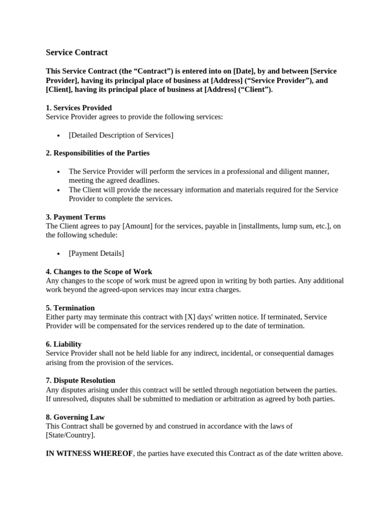 Service Contract | PDF