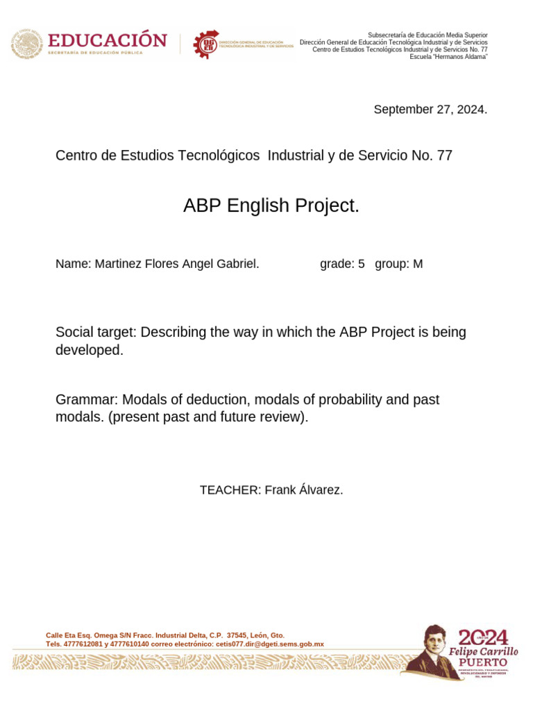 ABP English Project2024 | PDF