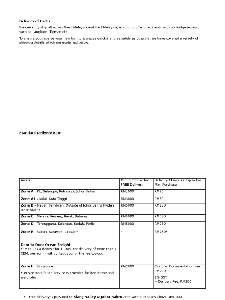 Delivery Order Policy | PDF